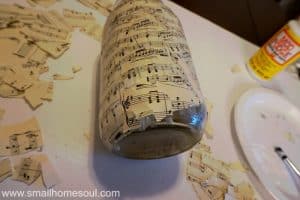 Easy DIY Sheet Music Mason Jar Vases - Girl, Just DIY!