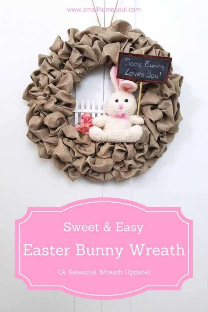 Easter Bunny Wreath - Easy Update to a Bubble Wreath - Girl, Just DIY!