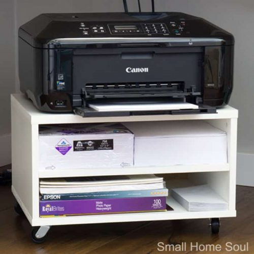 Rolling Printer Cart with Build Plans - Girl, Just DIY!