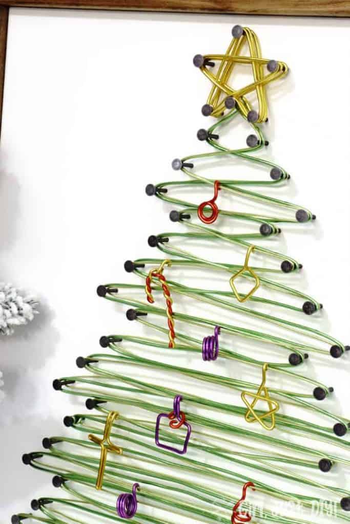 DIY String Art Christmas Tree with Wire - Girl, Just DIY!